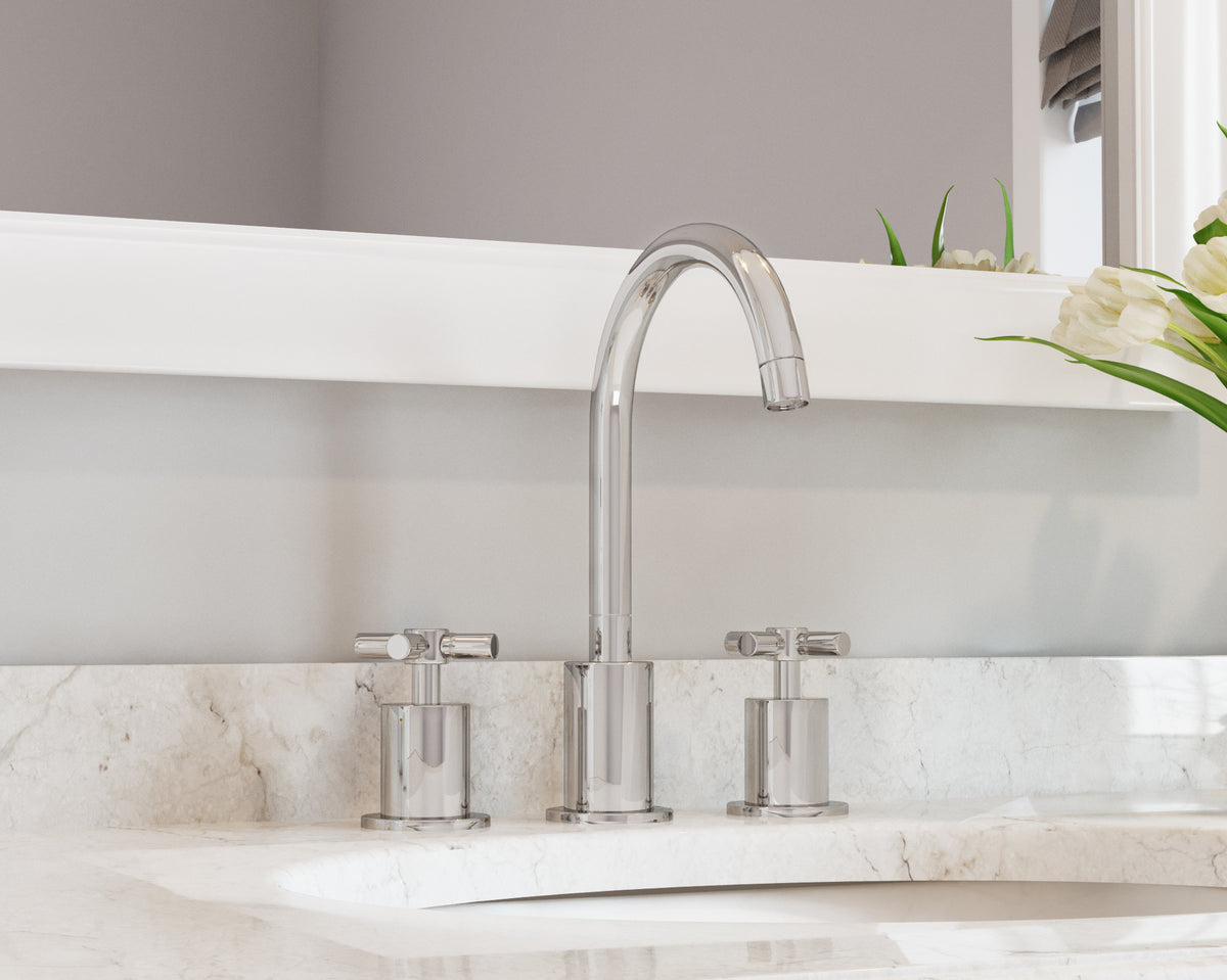 Prima 3 Widespread Double Handle Bathroom Faucet
